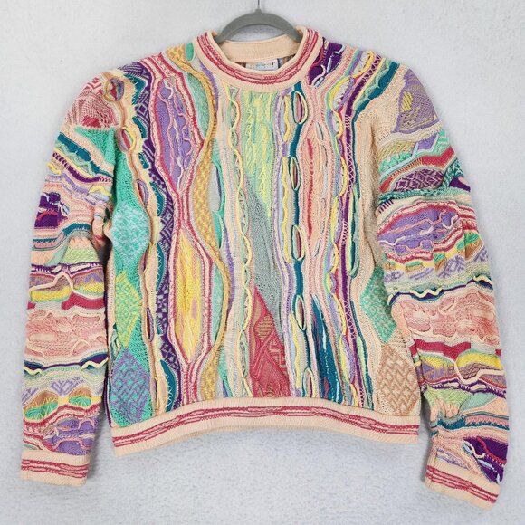 COOGI | Sweaters | Vintage Coogi Sweater Womens Ss Xs Pastel Colorful ...